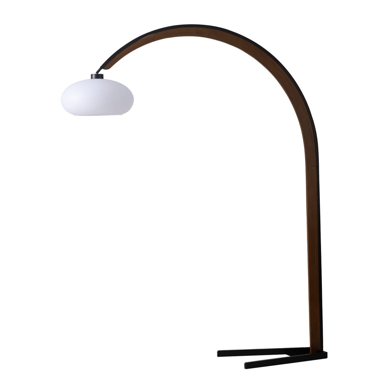 Vaulted 86" Arc Floor Lamp By Peter Morelli - 1968 Design, Weathered ...