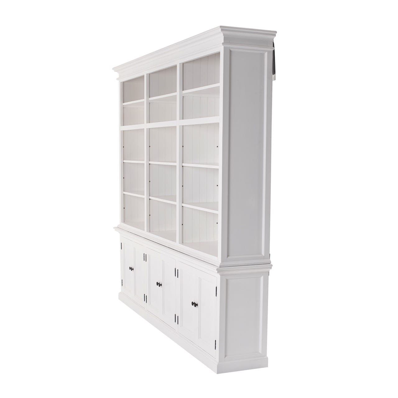 Halifax Triple-Bay Hutch Unit, Classic White at Futonland