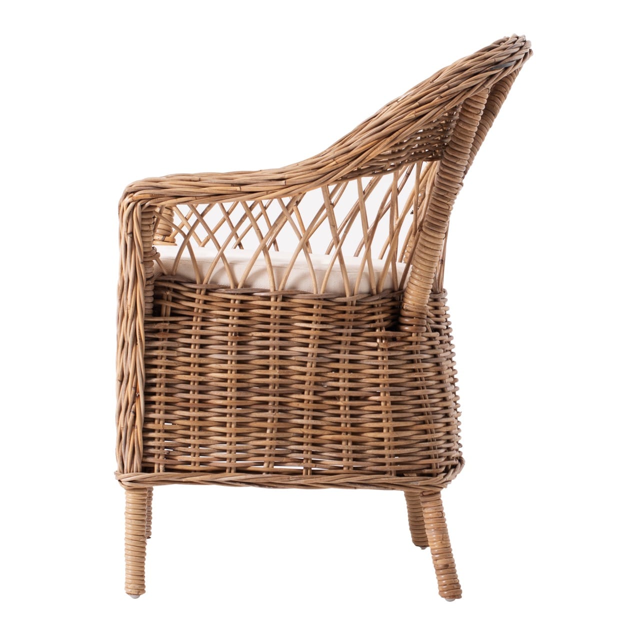 Wickerworks Monarch Chair (Set of 2), Natural at Futonland
