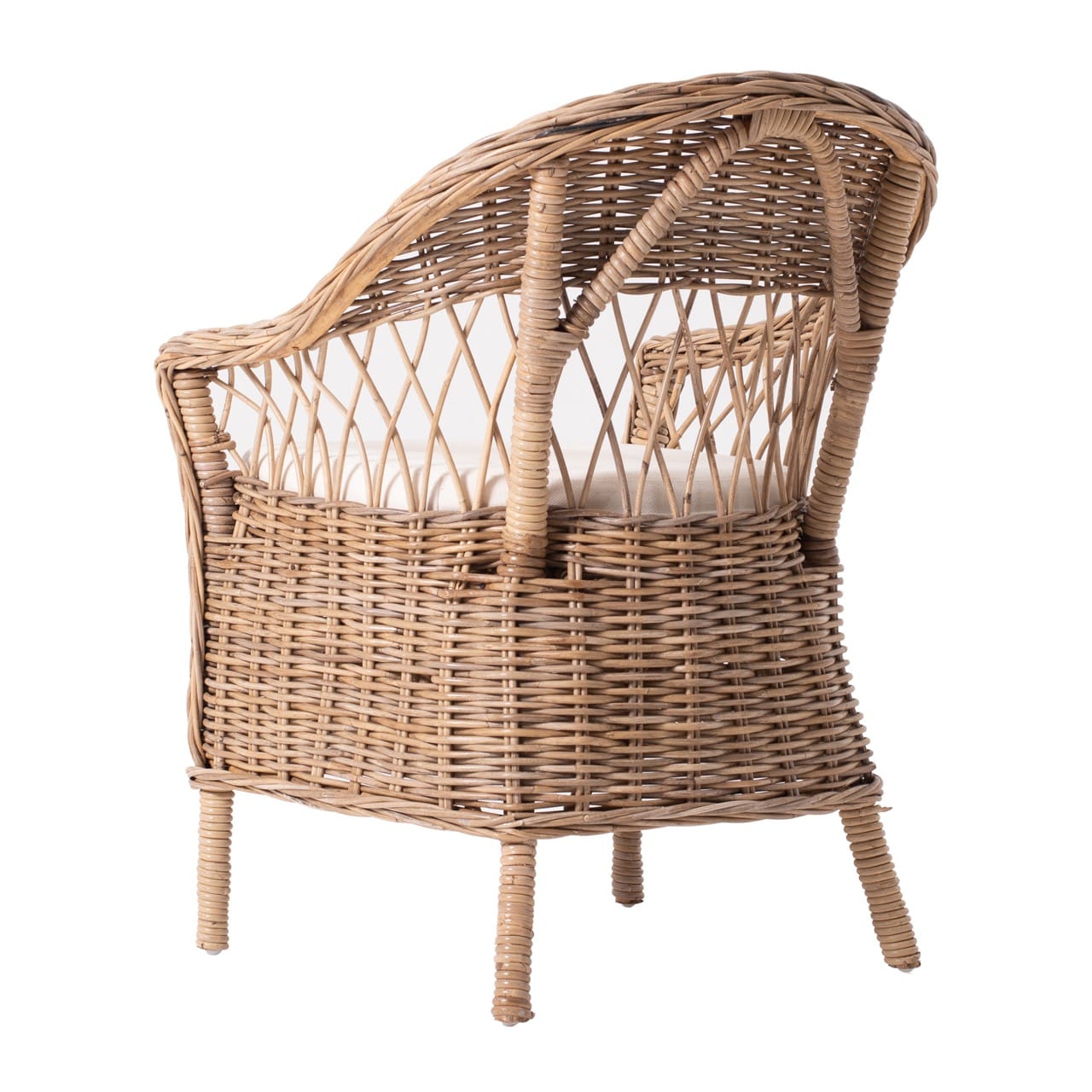 Wickerworks Monarch Chair (Set of 2), Natural at Futonland