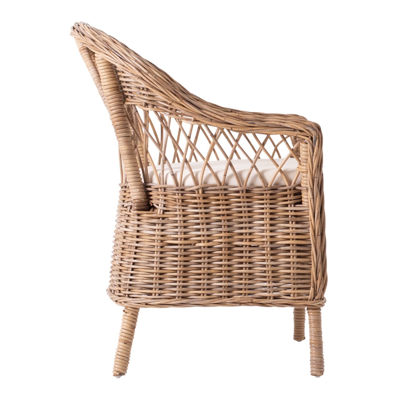 Wickerworks Monarch Chair (Set of 2), Natural at Futonland