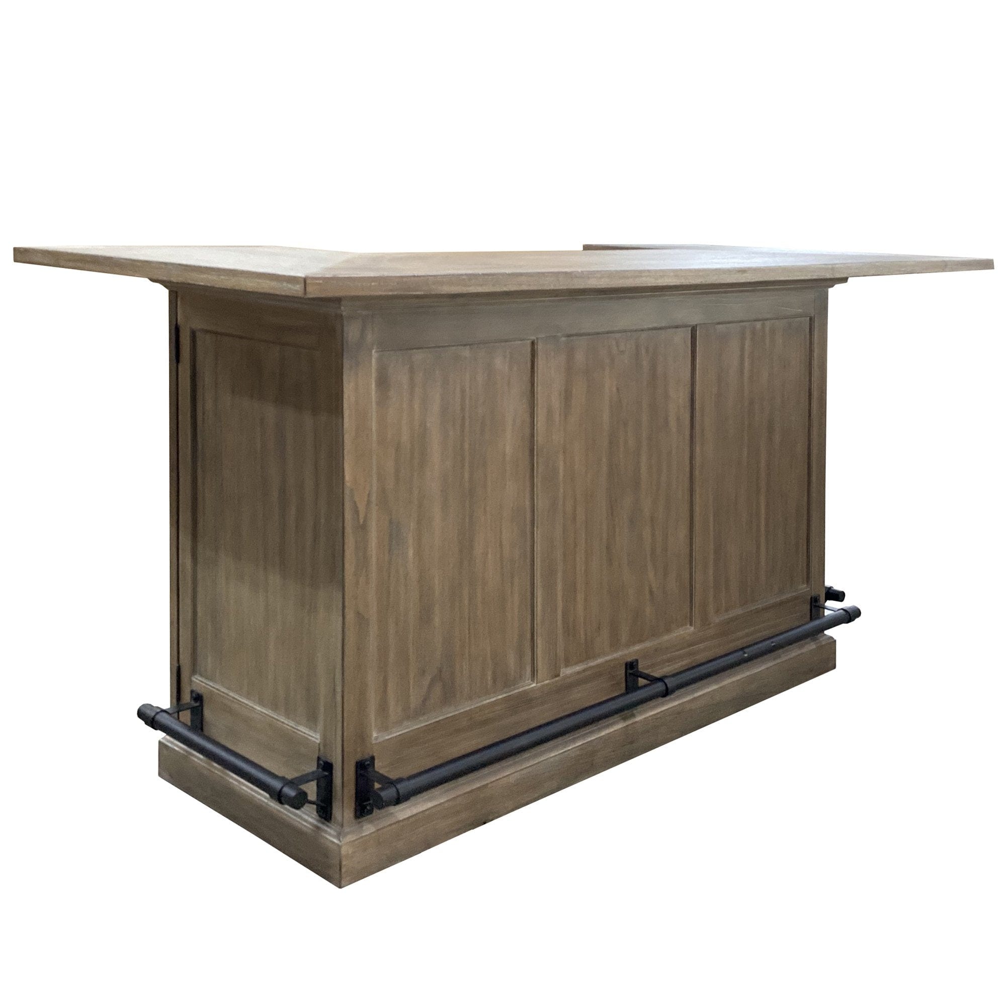 Sundance Sandstone Transitional 80" Bar Hutch w/Quartz at Futonland