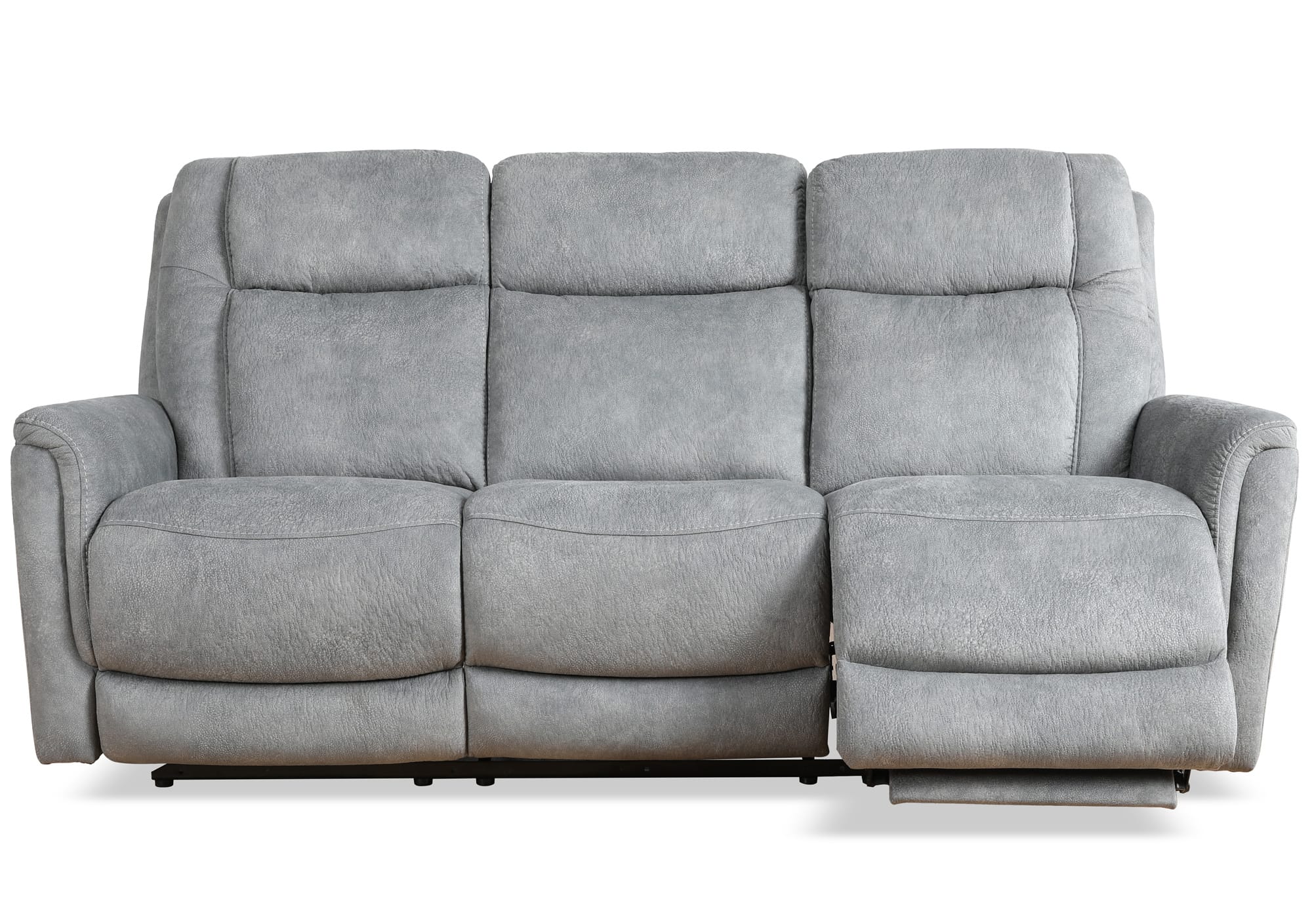Linus - Hudson Grey Power Zero Gravity Sofa at Futonland
