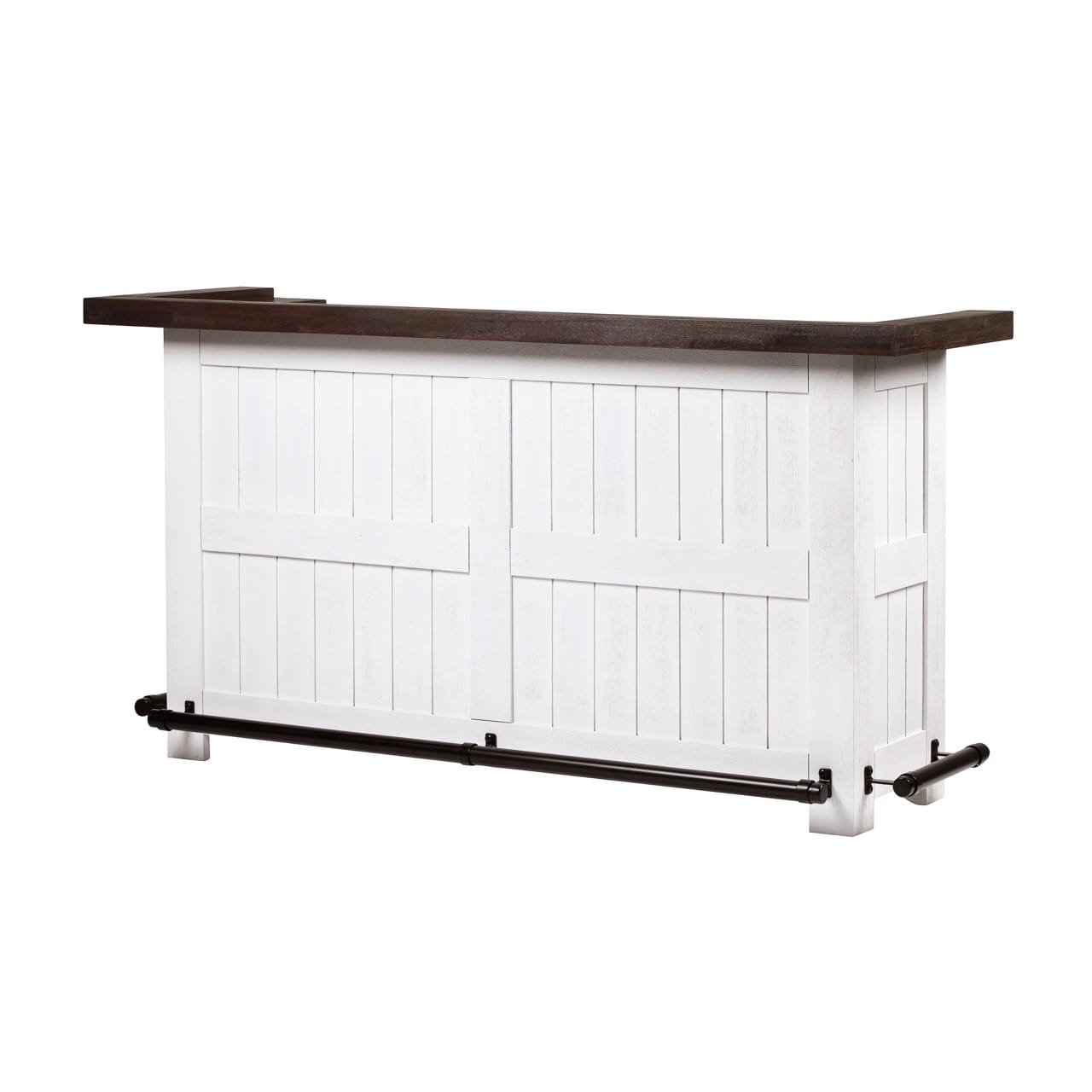 Harrison Distressed White Bar by TOV Furniture