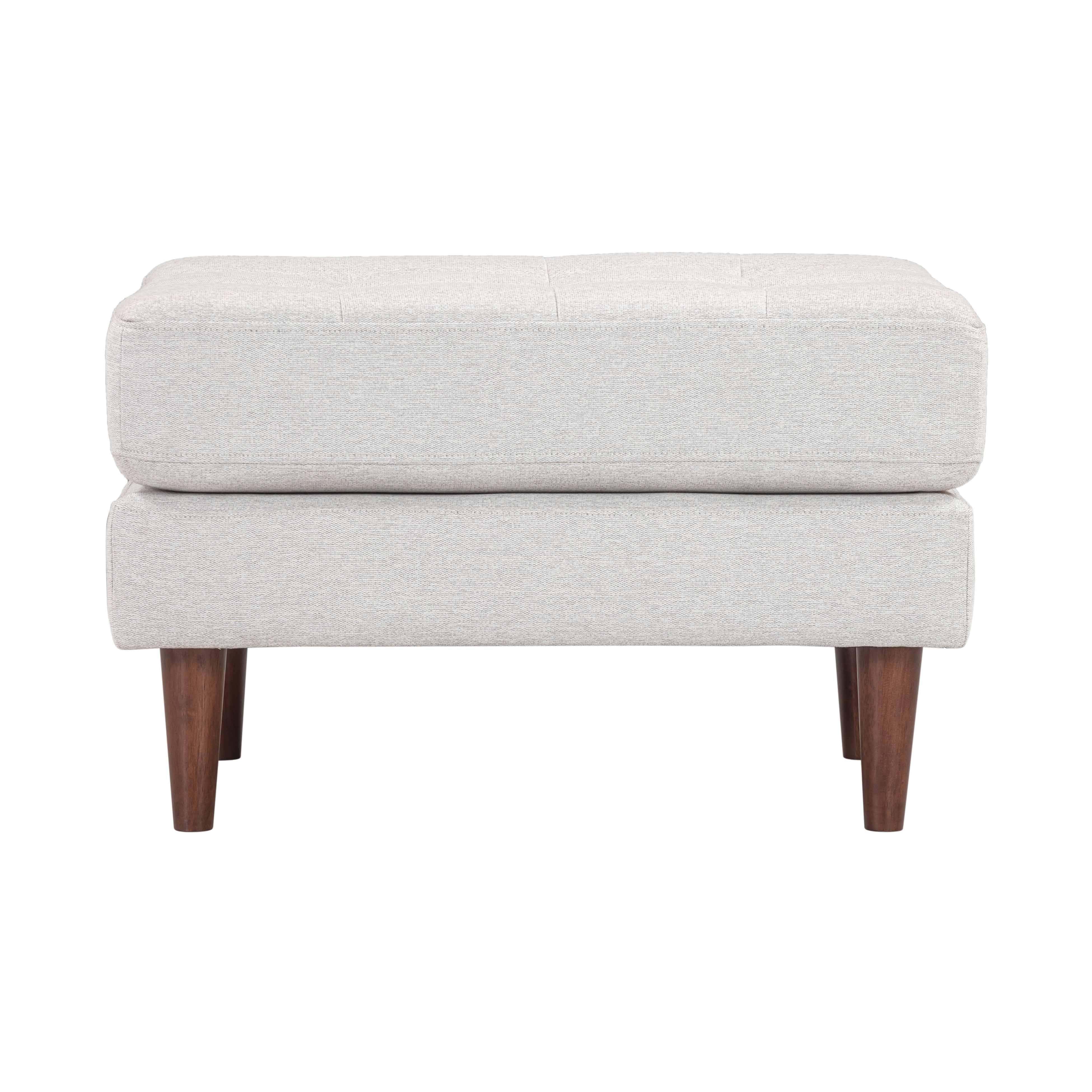 Cave Beige Tweed Ottoman at Futonland