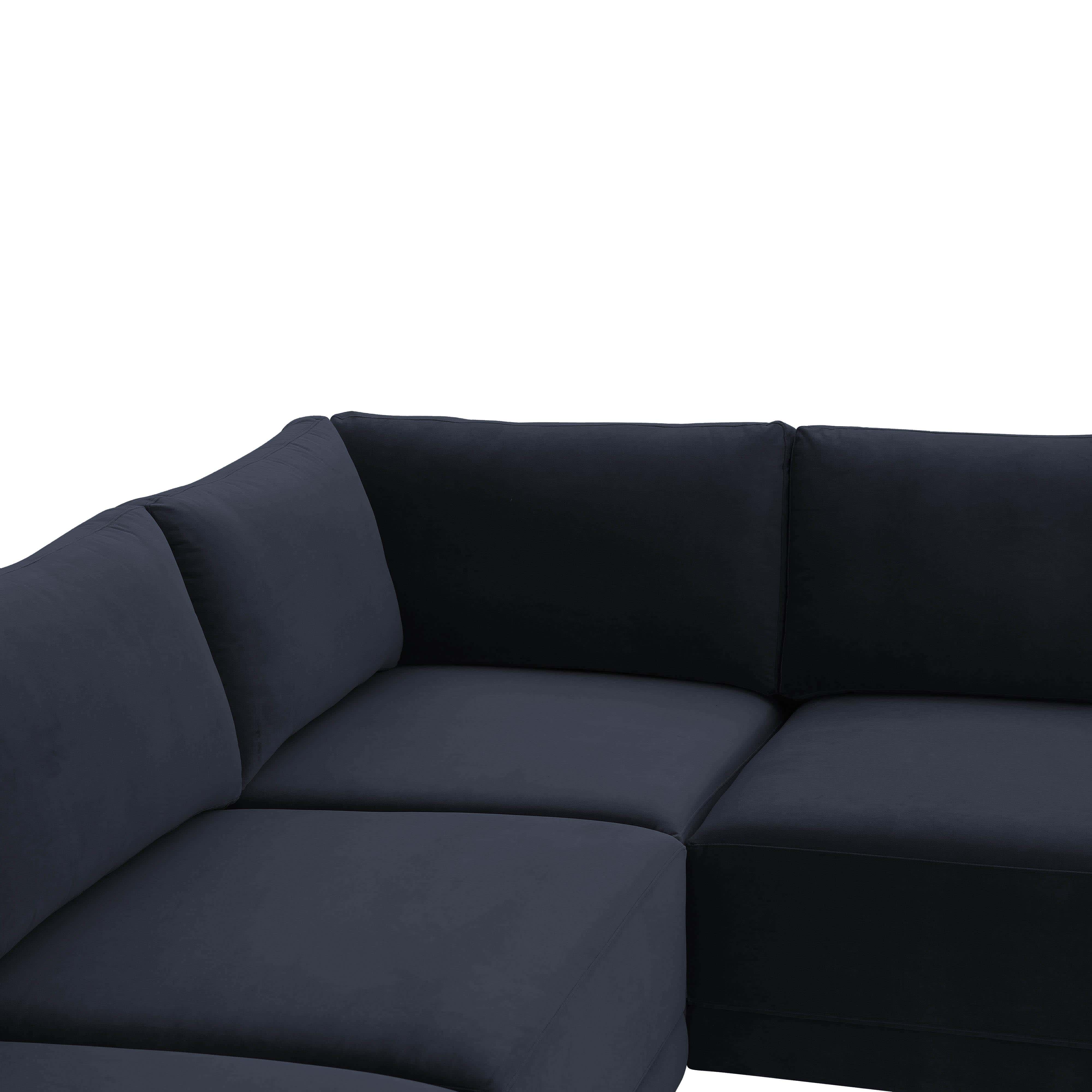 Willow Navy Modular L Sectional at Futonland