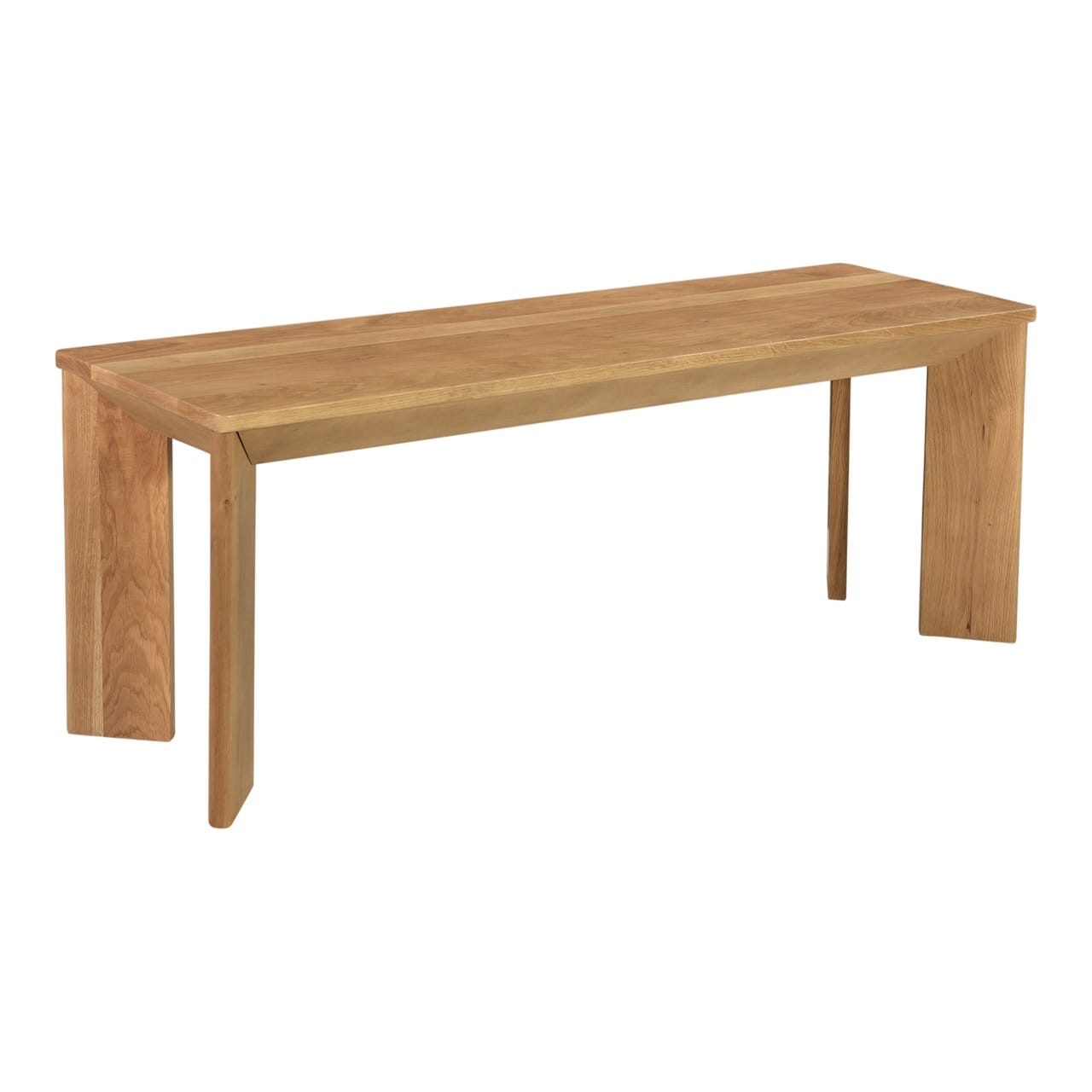 Angle Oak Dining Bench Small at Futonland