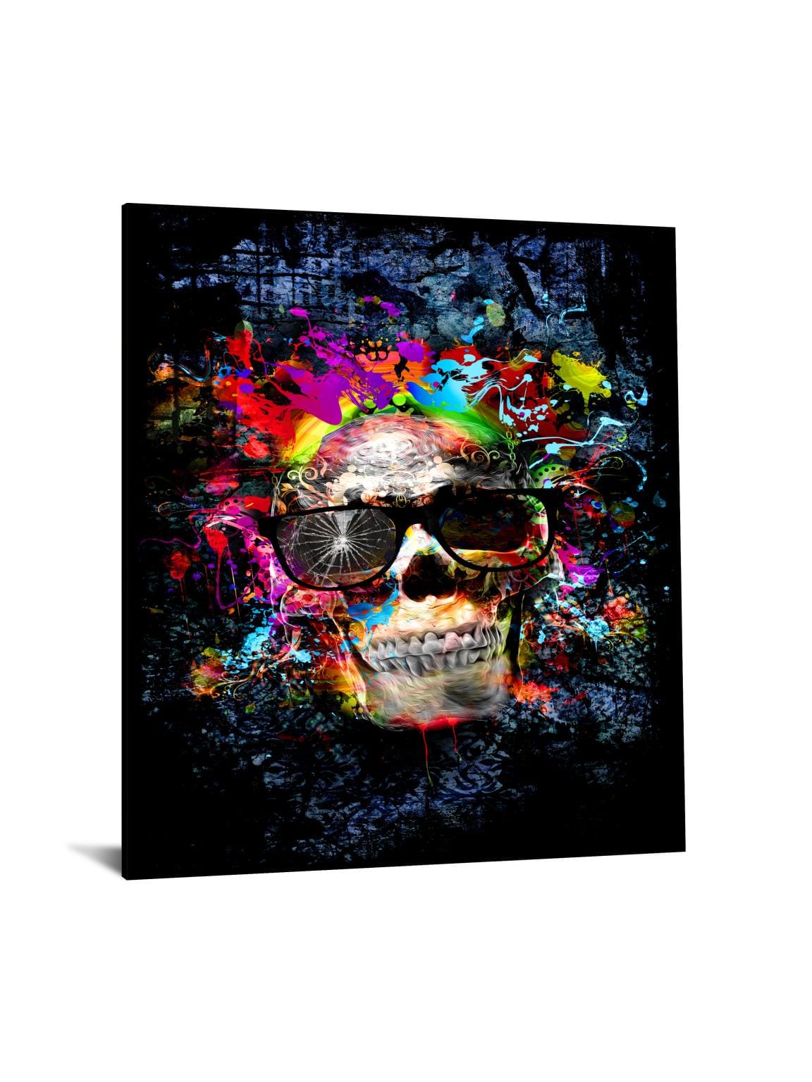 SF1608 Temp Glass w/Foil - Color me Skull (40x60) at Futonland