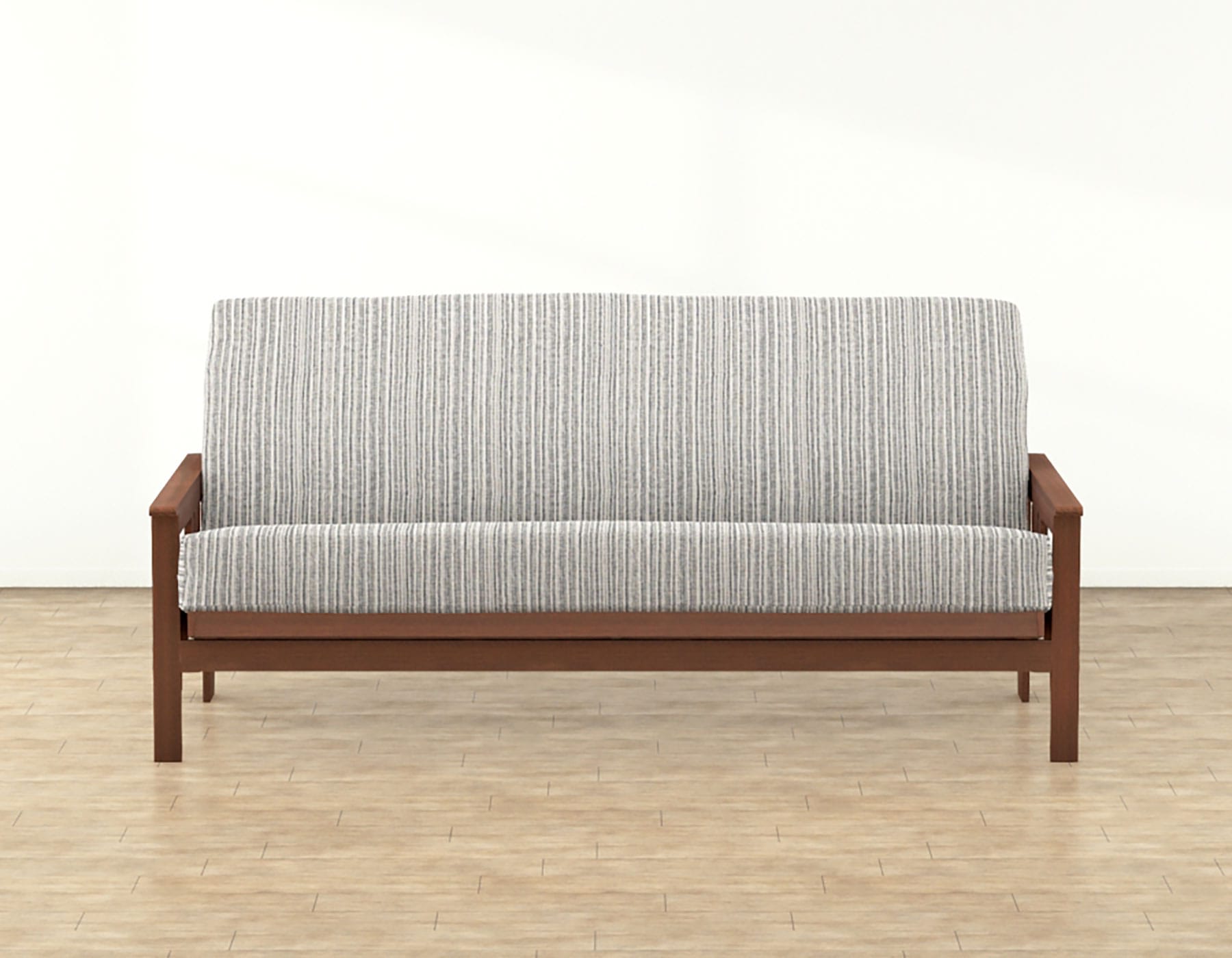 Bungalow Stripe Slate Futon Cover at Futonland