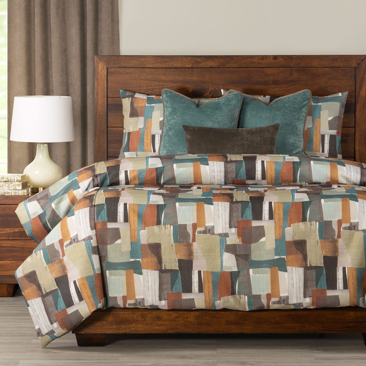 Color Block Peacock Futon Cover at Futonland