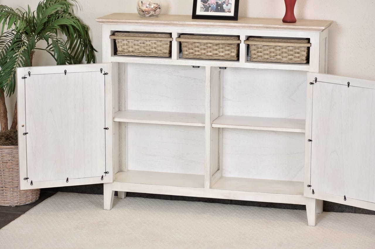 Captiva Island Entry Cabinet w/Baskets - Beach Sand at Futonland