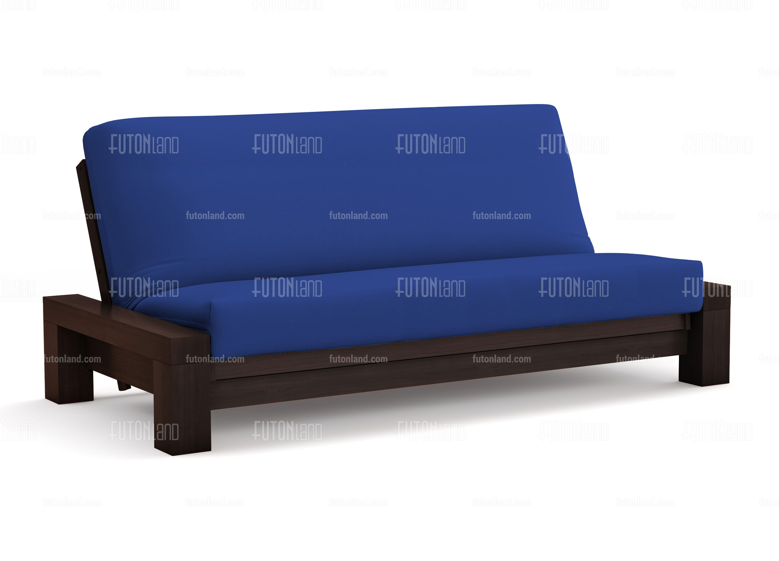 Futon Set - Queen Size - Rockwell Black Walnut Wall Hugger Frame ...