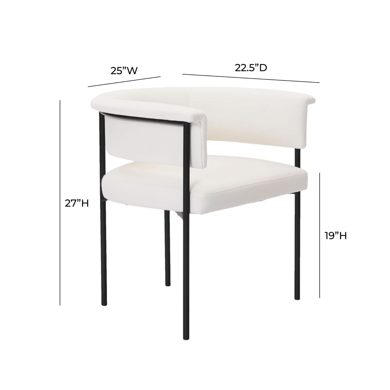 Taylor Cream Performance Linen Dining Chair at Futonland