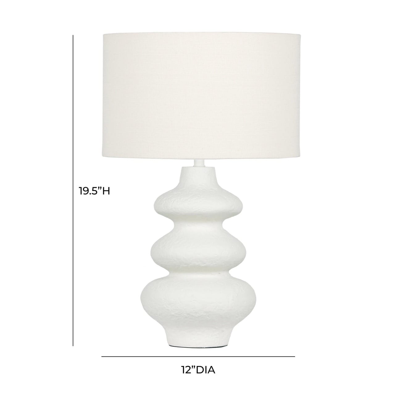 Riviera Textured Table Lamp at Futonland