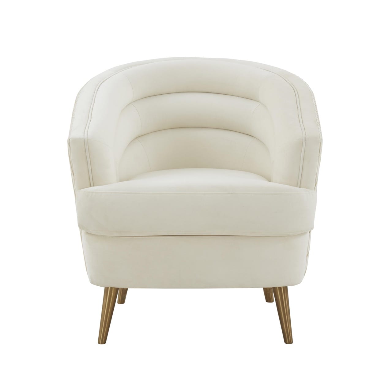 Jules Cream Velvet Accent Chair at Futonland