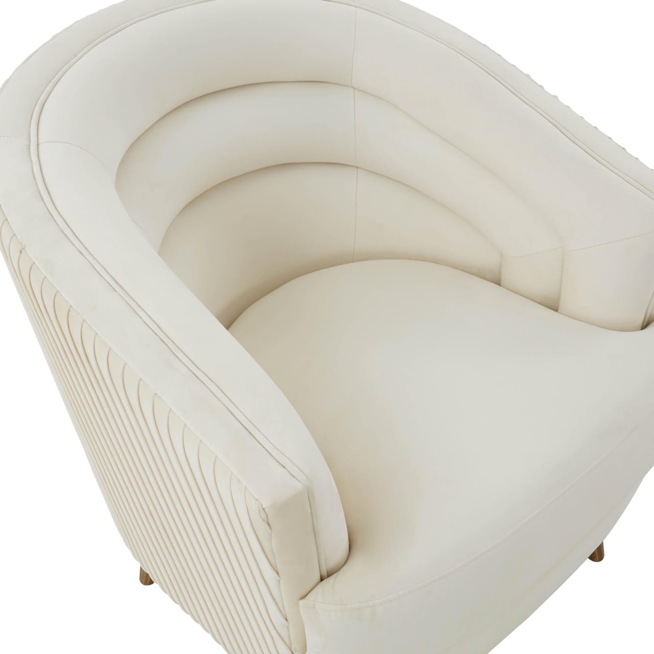 Jules Cream Velvet Accent Chair by TOV Furniture