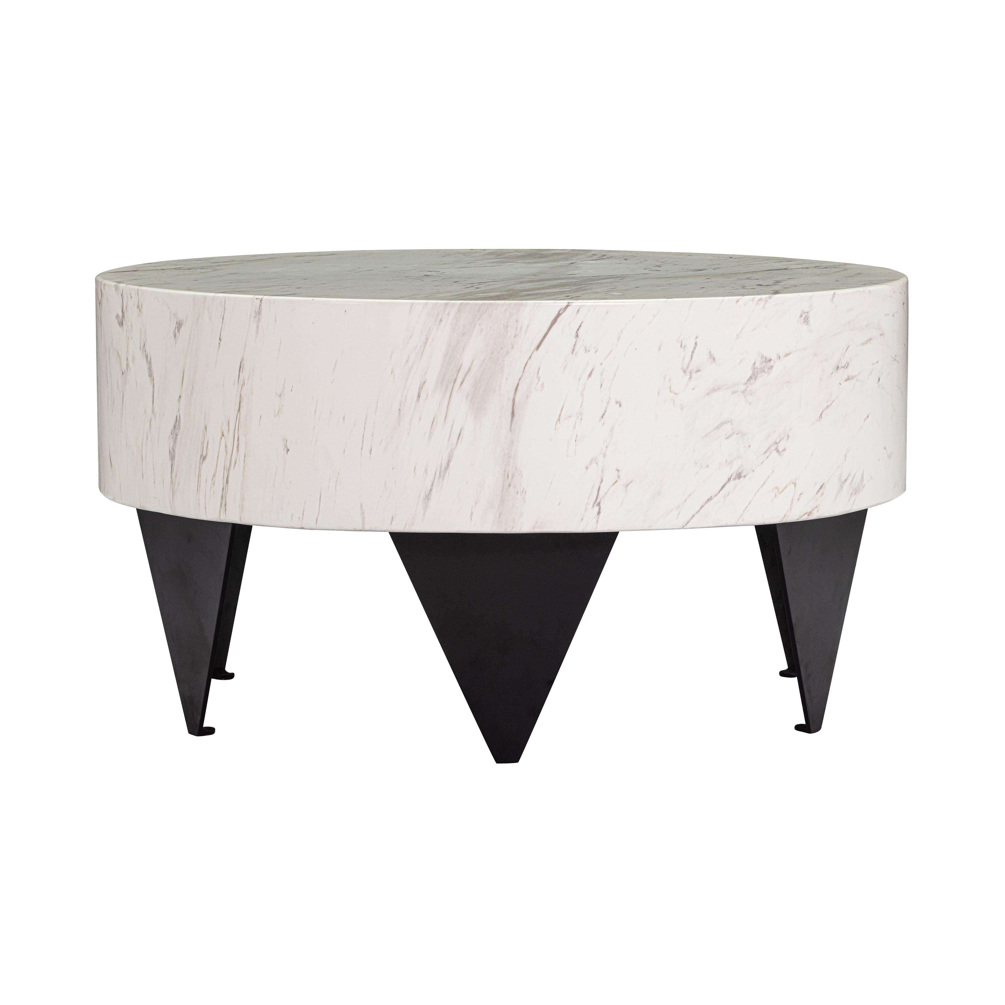Mimi White Marble Coffee Table at Futonland