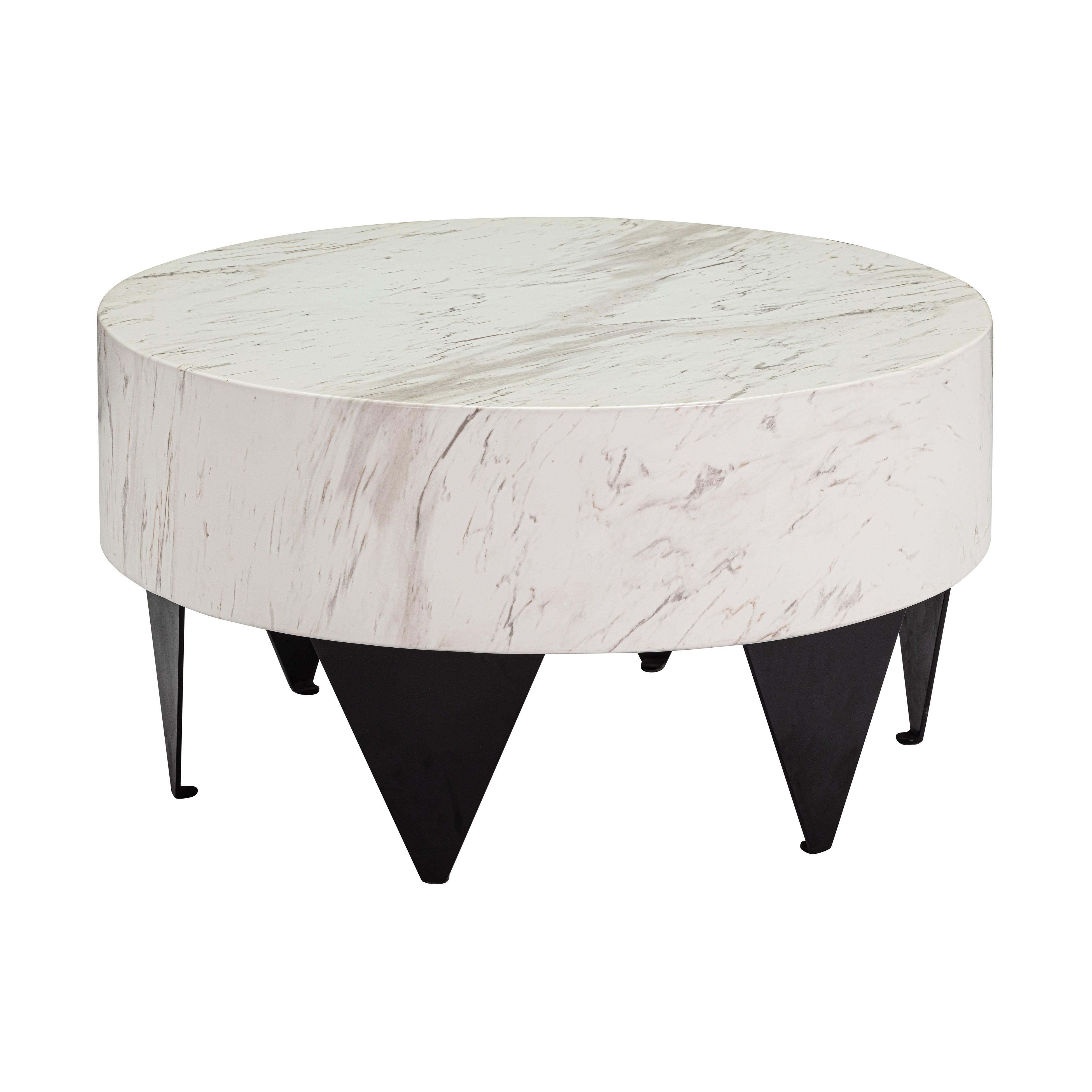 Mimi White Marble Coffee Table at Futonland