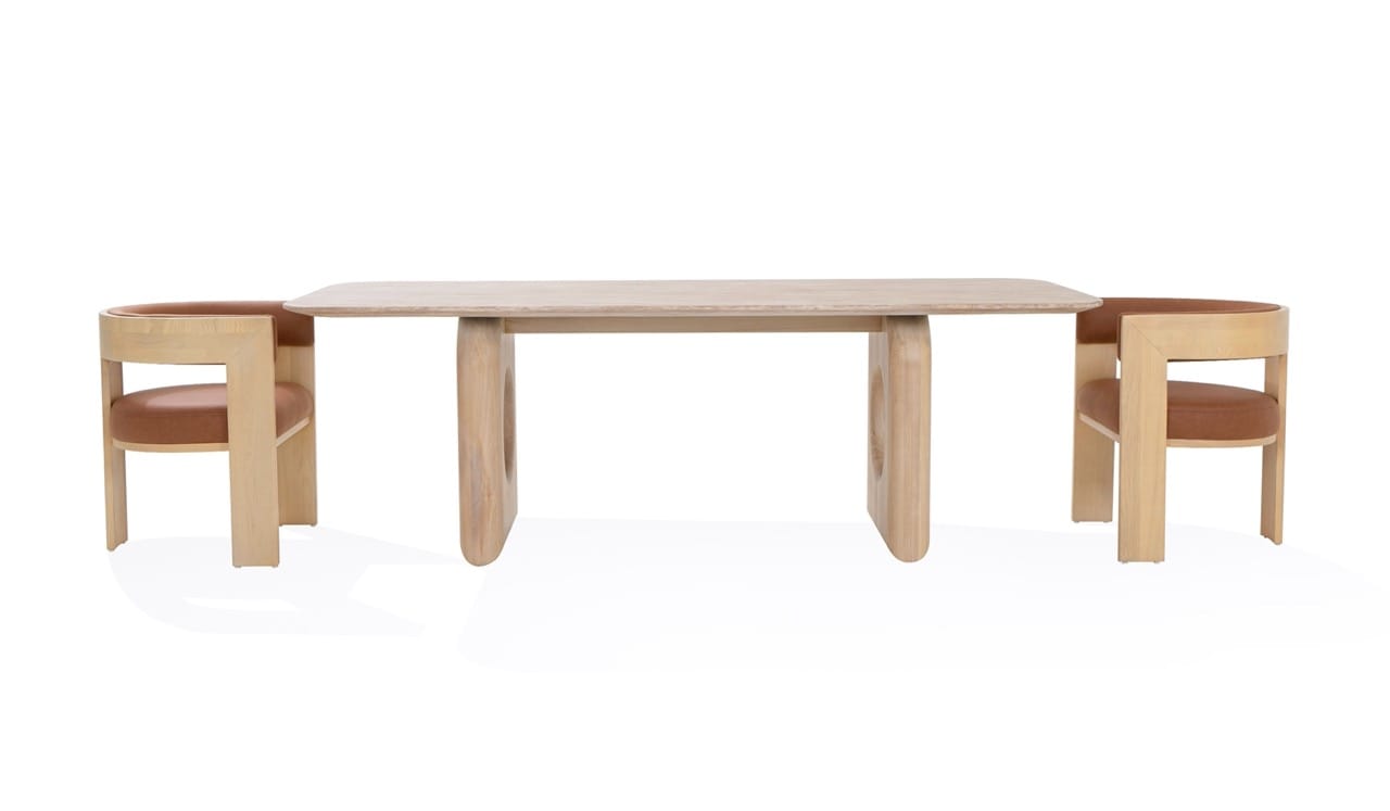Nova Domus Osaka - Modern Faux Marble + Natural Ash Dining Table at ...
