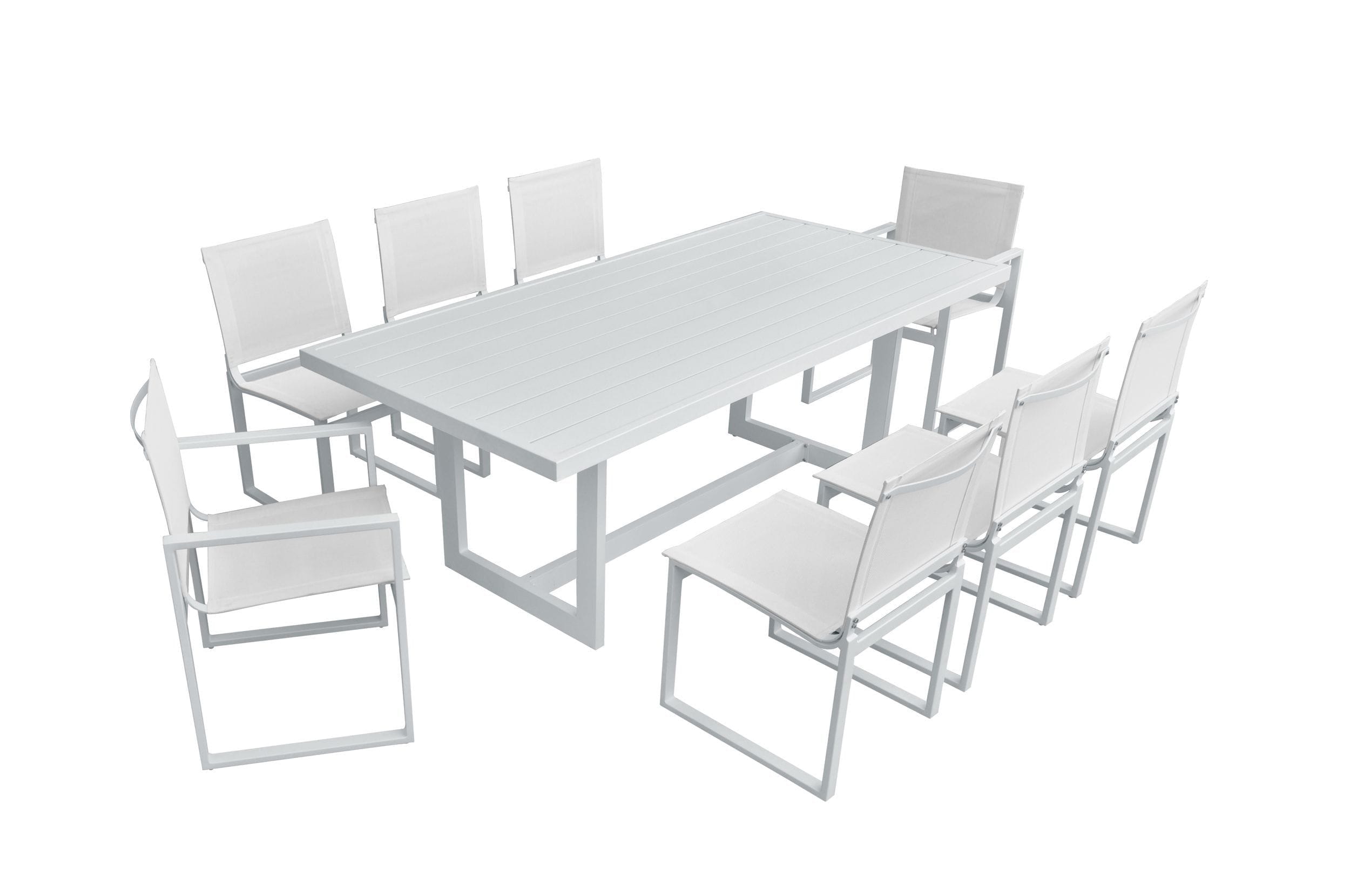 Renava Wake + Kayak - Modern Outdoor Off-White Dining Table Set by VIG ...