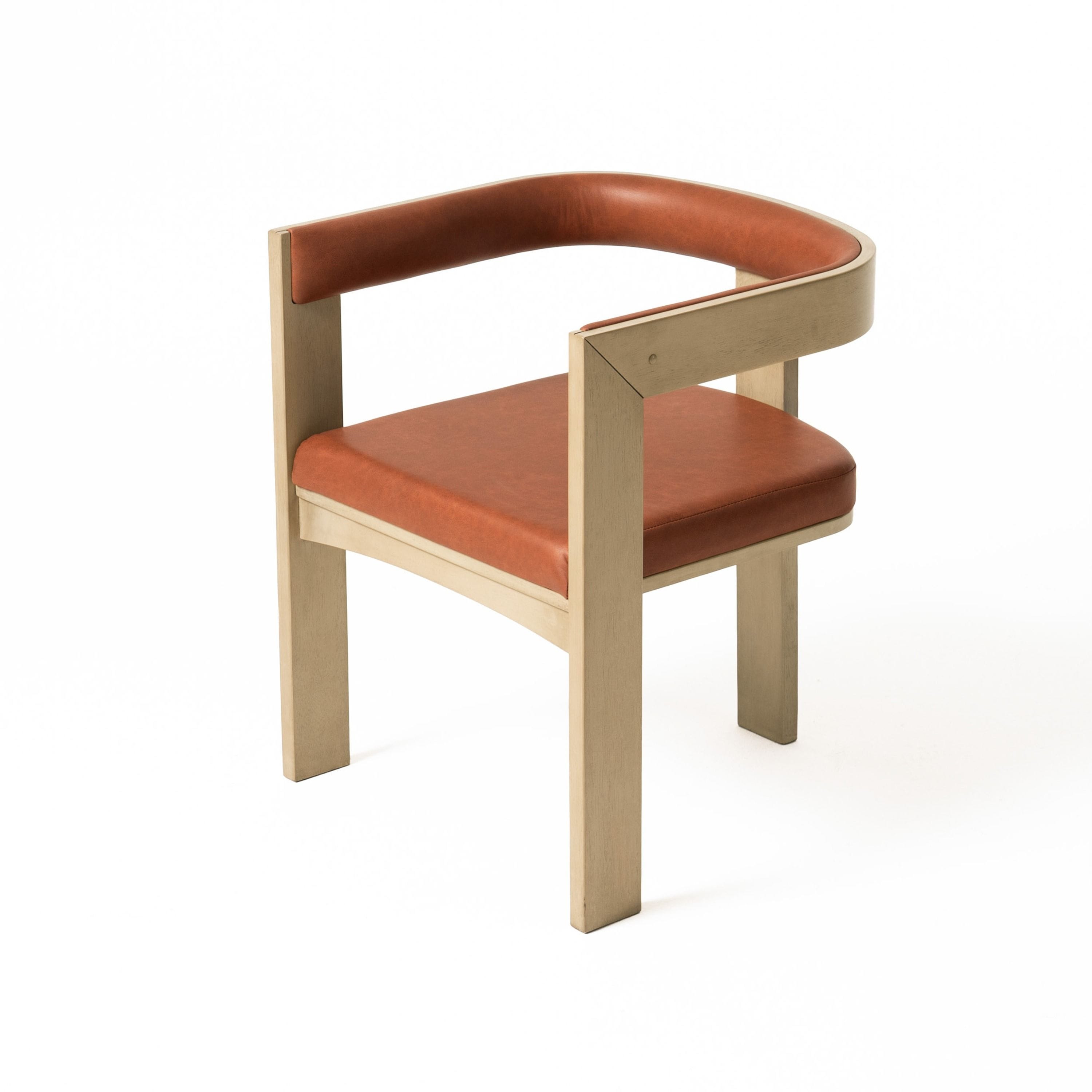 Nova Domus Oshana - Modern Rust Leatherette + White Oak Dining Chair at ...