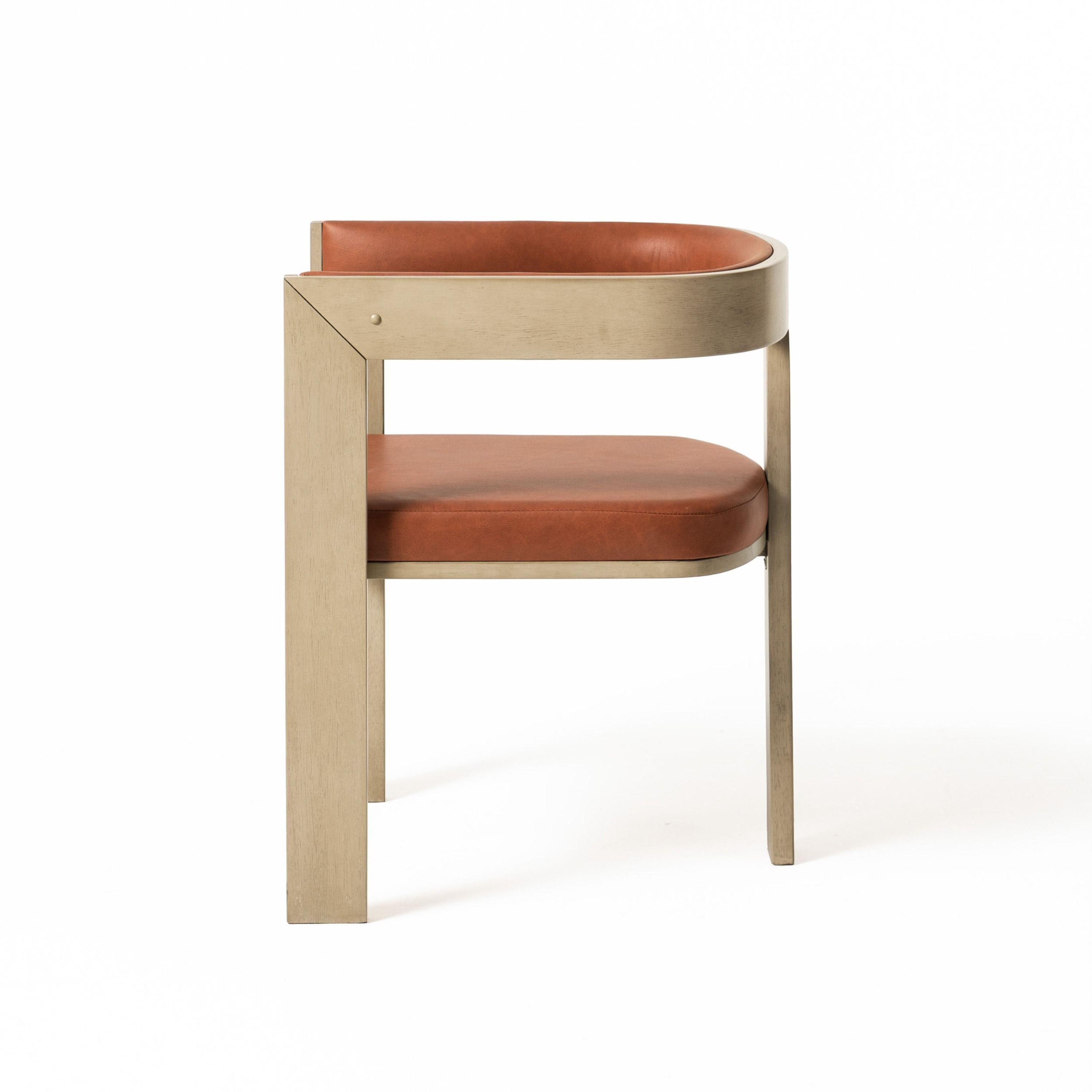Nova Domus Oshana - Modern Rust Leatherette + White Oak Dining Chair at ...