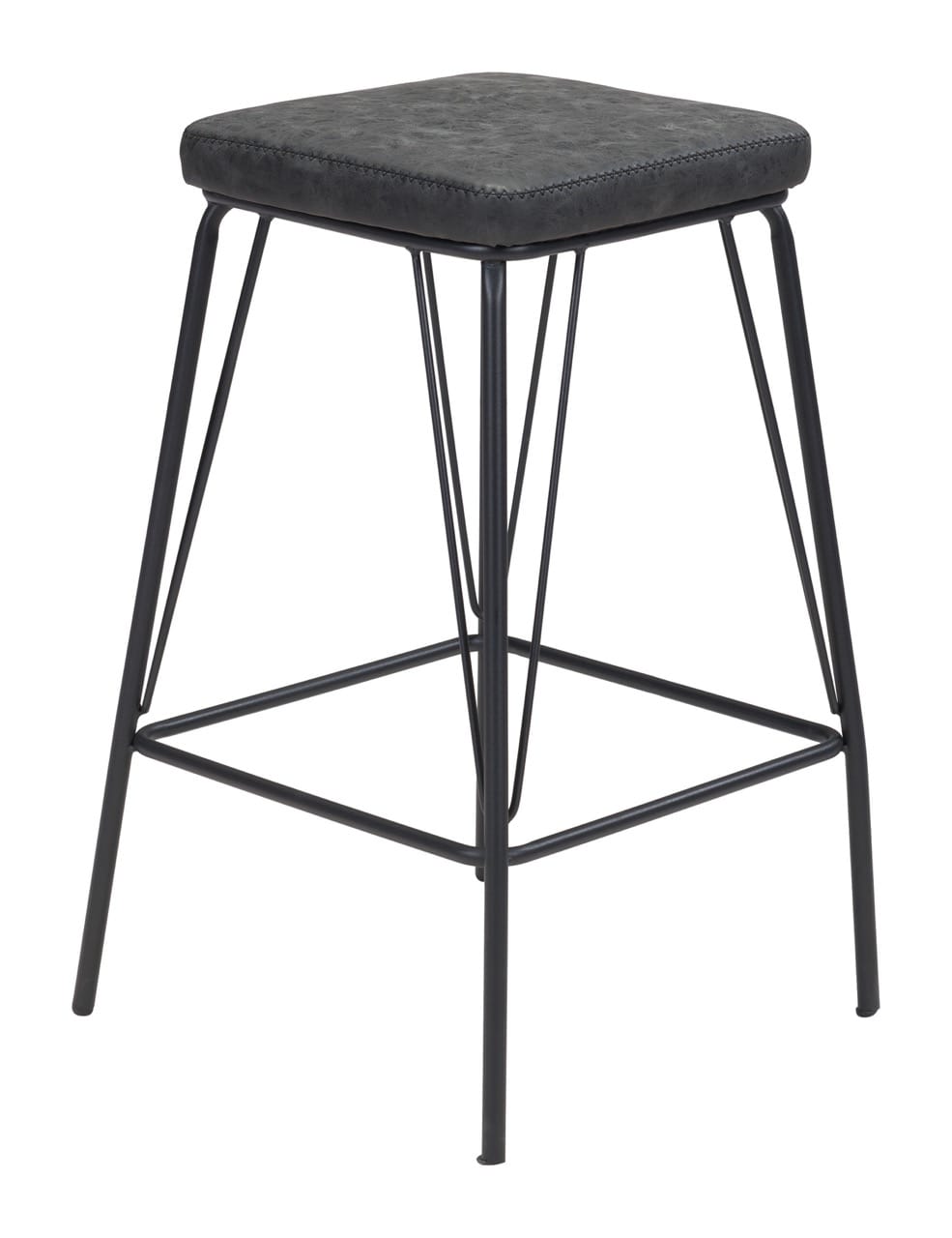 Samuel Barstool Vintage Black (Set of 2) by Zuo Modern