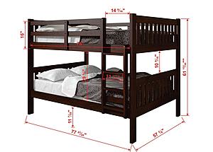Low Loft Bed Dark Grey at Futonland
