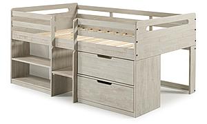 Low Loft Bed Dark Grey at Futonland