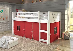 Louver Low Loft (Configuration 1) Antique Grey at Futonland
