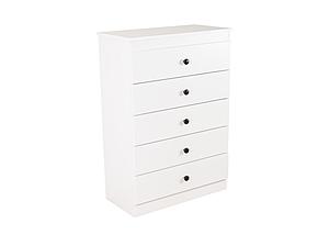 Halifax Chest of Drawers, Classic White at Futonland