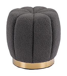 Channeled Cream Velvet Storage Ottomans (Set of 2) at Futonland