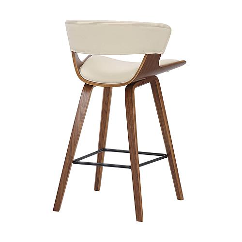 Jagger Modern 26" Wood & Faux Leather Counter Height Barstool by Armen ...