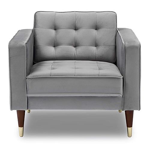 Somerset Gray Velvet Mid Century Modern Club Chair by Armen Living
