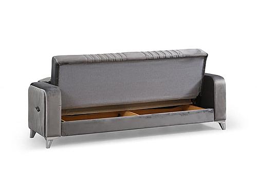 Levante Gray Velvet Sofa Bed by Alpha Furniture