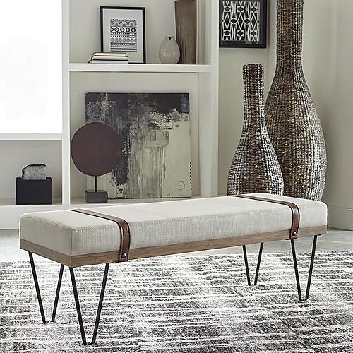 Toledo Forest Green Velvet Bench at Futonland