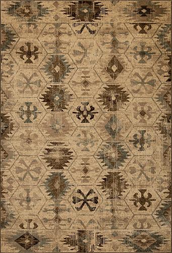 Ellington Beige Subtle Diamond Pattern Rug at Futonland