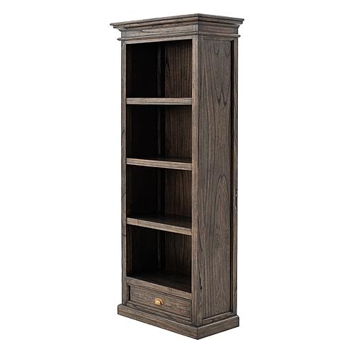 Halifax Mindi Bookcase with 1 Drawer, Black Wash by Novasolo