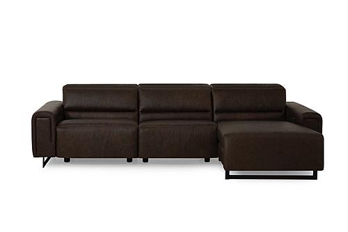 F8819 4 Pcs Corduroy Dark Gray Sectional Sofa at Futonland