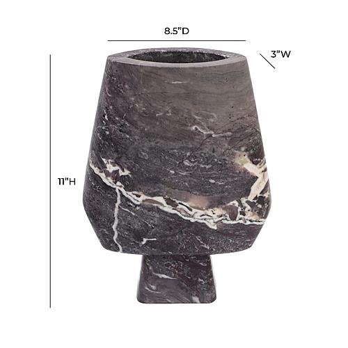 Samma Grey Marble Vase - Large at Futonland