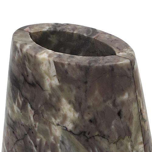 Samma Grey Marble Vase - Medium at Futonland
