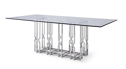 Modrest Legend Modern Glass & Gold Dining Table at Futonland