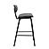 Fox 25.5" Counter Height Grey Faux Leather & Black Wood Mid-Century ...