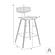 Fox 25.5" Counter Height Grey Faux Leather & Black Wood Mid-Century ...