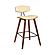 Fox 25.5" Counter Height Cream Faux Leather & Walnut Wood Mid-Century ...