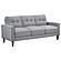 Bowen Upholstered Track Arms Tufted Loveseat Grey at Futonland