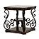 Laney End Table Deep Merlot and Clear at Futonland