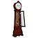 Narcissa Grandfather Clock w/Chime Brown Red at Futonland
