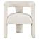 Petra Boucle Upholstered Accent Side Chair White at Futonland