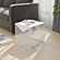 Cisco Modern Square Steel Side Table with Powder Coated Finish, White ...